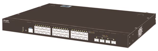 RG-NBS5528XG前面板如下所示：