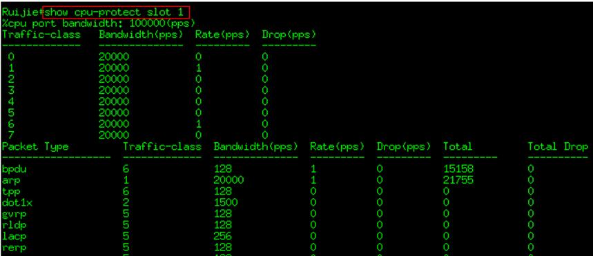 查看ICMP报文的CPP值：